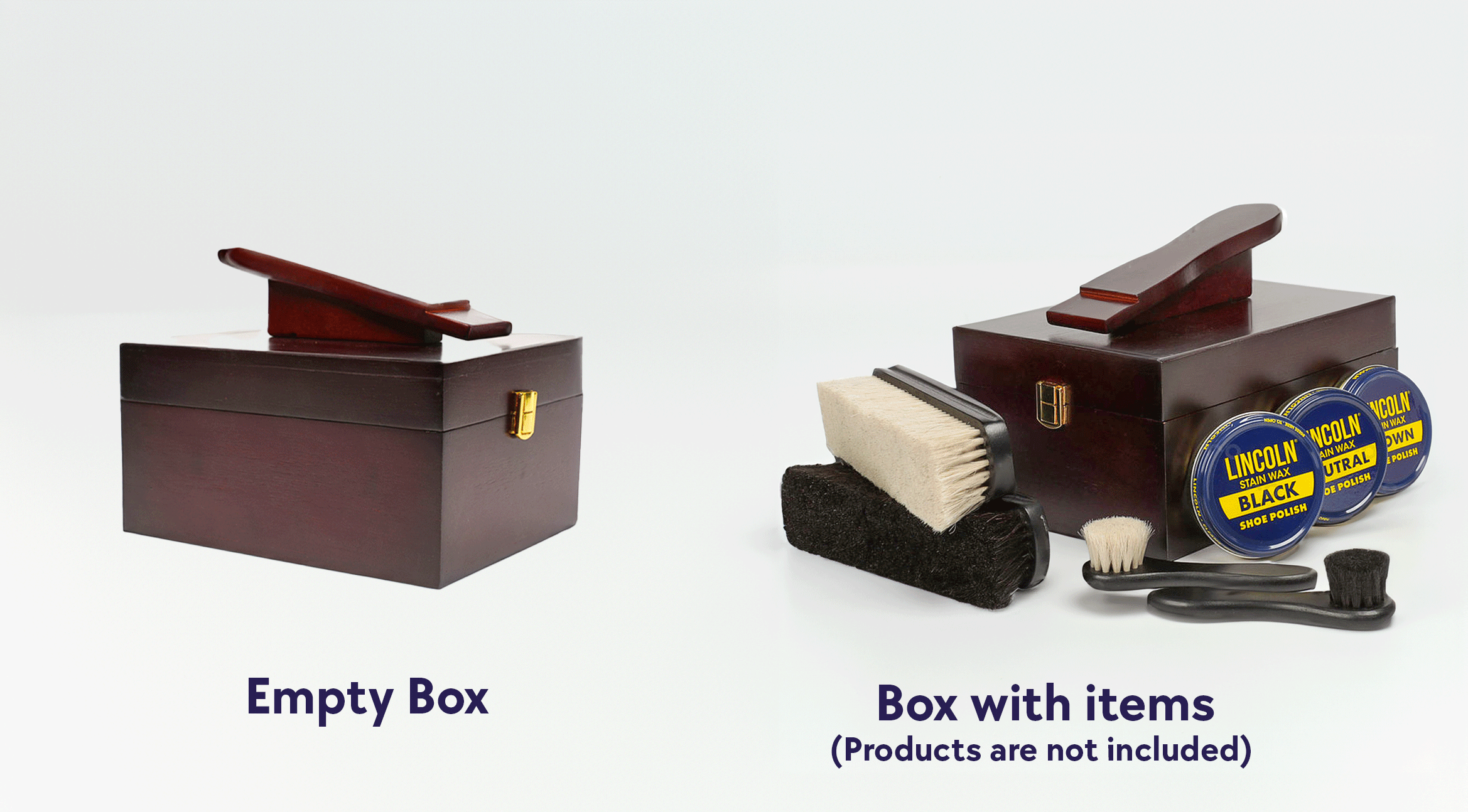 Shoe Shine Box to Keep Things Organized | Leather Hero Wood Shoe Shine ...