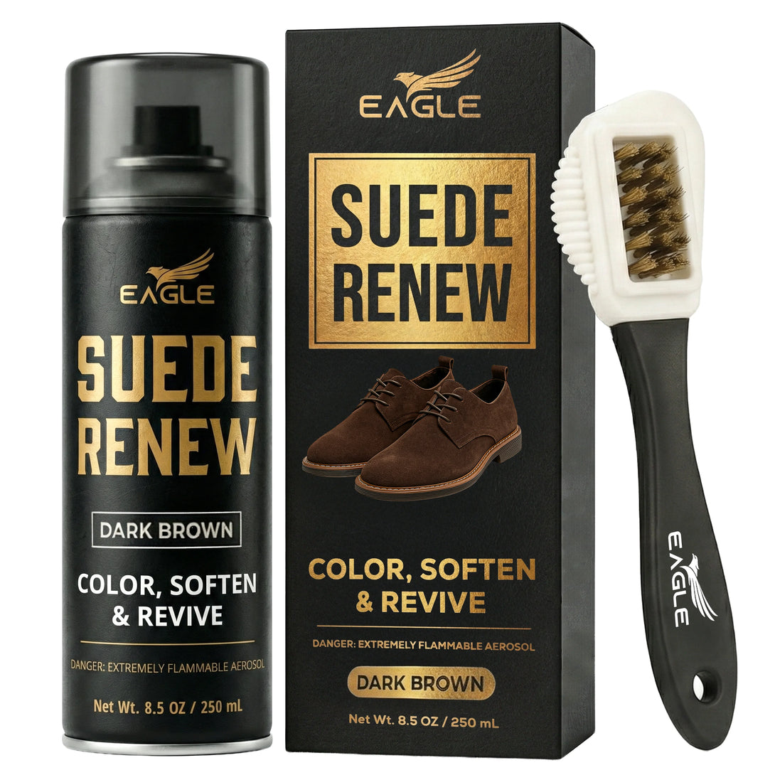 Eagle Suede & Nubuck Renovator Color Spray 250mL With 3-Way Brush (Dar ...