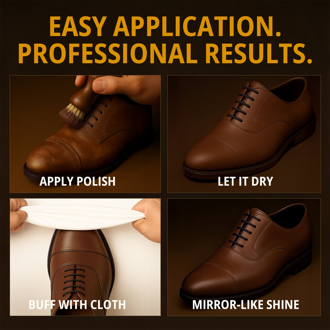 Eagle Shoe Cream Polish Kit Dark Brown – 3 Piece Boot & Shoe Polish wi ...