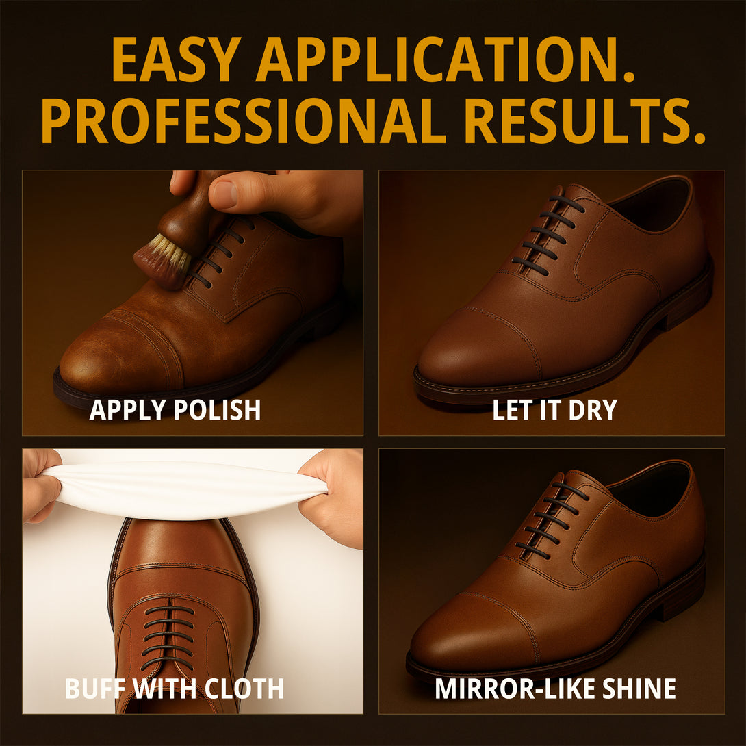 Eagle Shoe Cream Polish Kit Brown – 3 Piece Boot & Shoe Polish with Sh ...