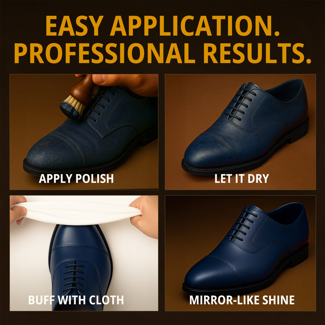 Eagle Shoe Cream Polish Kit Navy Blue – 3 Piece Boot & Shoe Polish wit ...