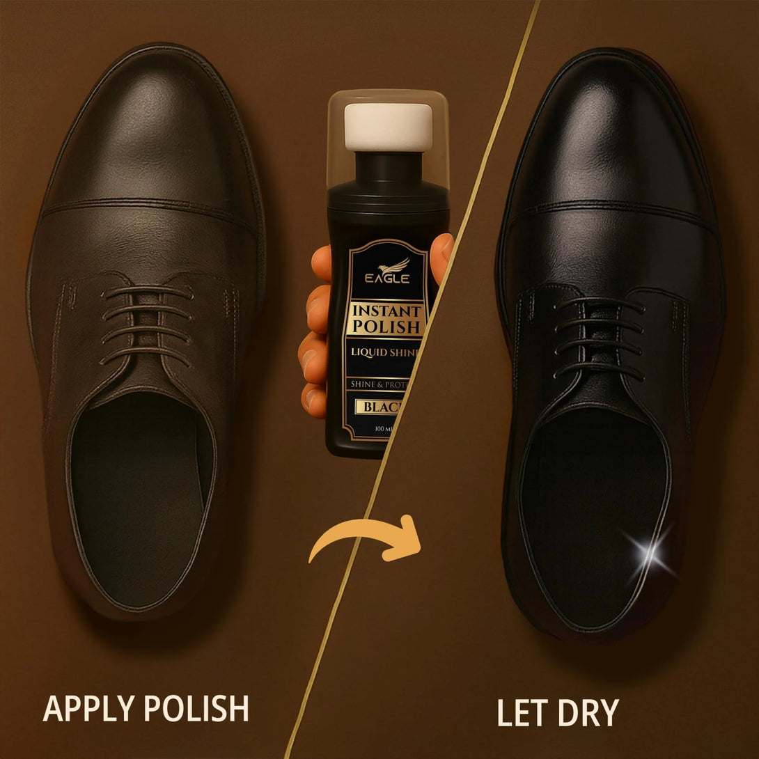 Eagle Black Liquid Shoe Polish Instant Shine – Quick-Dry Leather Polis ...