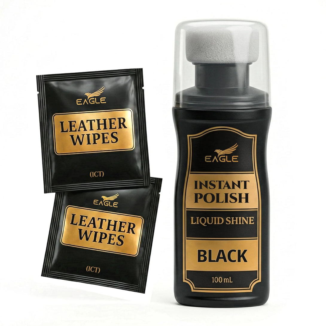 Eagle Black Liquid Shoe Polish Instant Shine – Quick-Dry Leather Polis ...