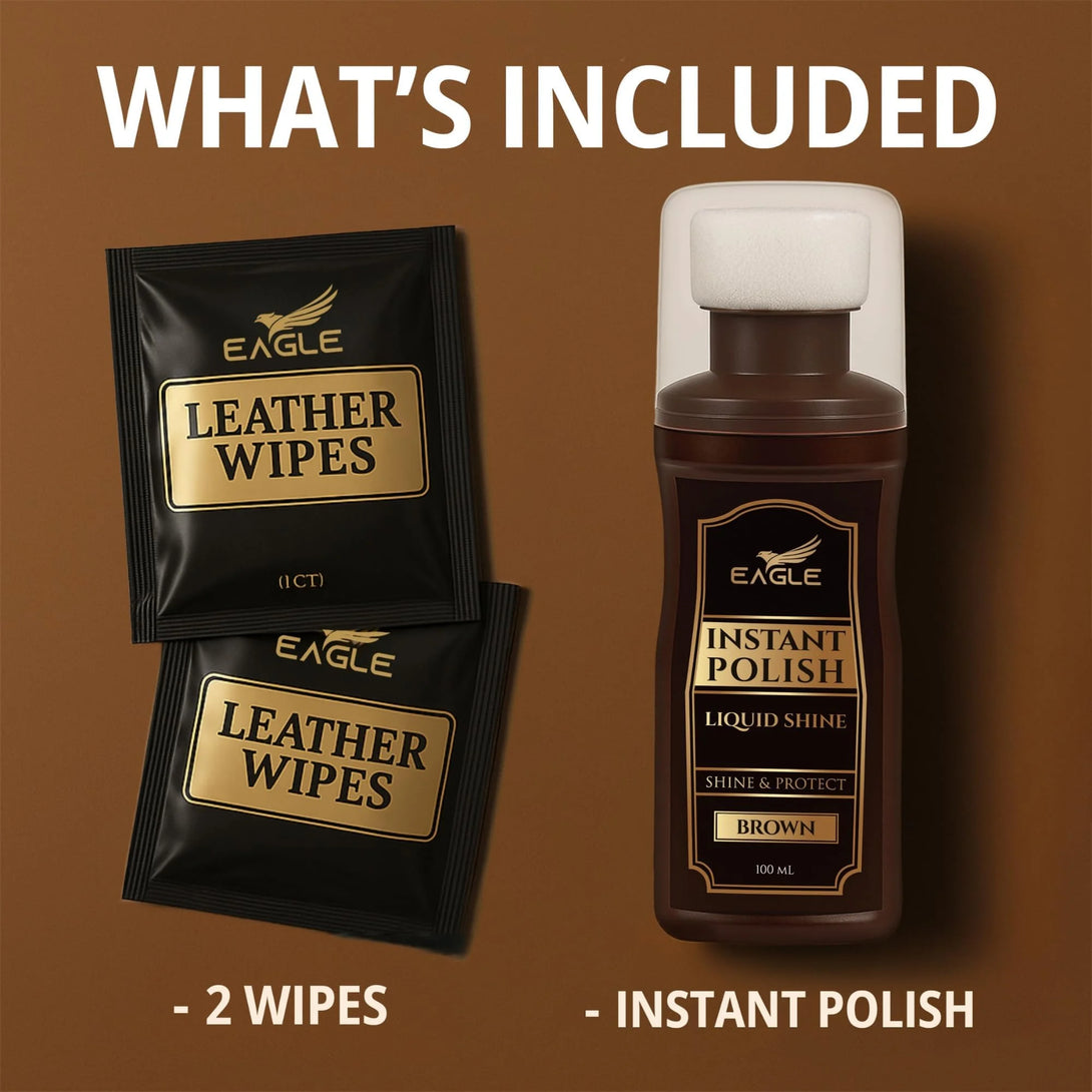 Eagle Brown Liquid Shoe Polish Instant Shine – Quick-Dry Leather Polis ...
