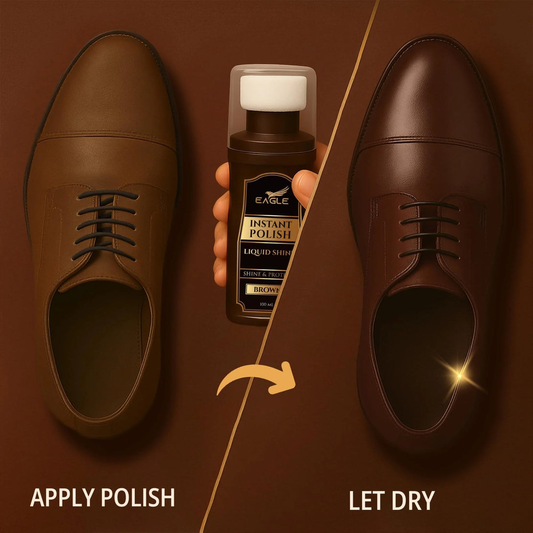 Eagle Brown Liquid Shoe Polish Instant Shine – Quick-Dry Leather Polis ...